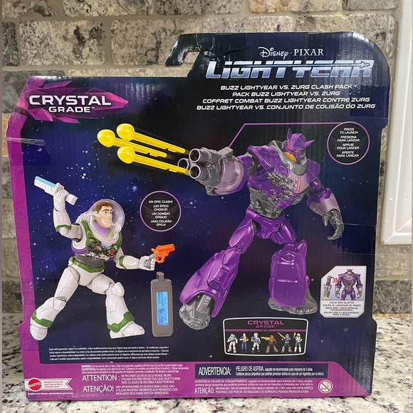 Disney | Toys | Disney Pixar Lightyear Buzz Vs Zurg Clash Pack Toy Crystal Grade New In Box ...